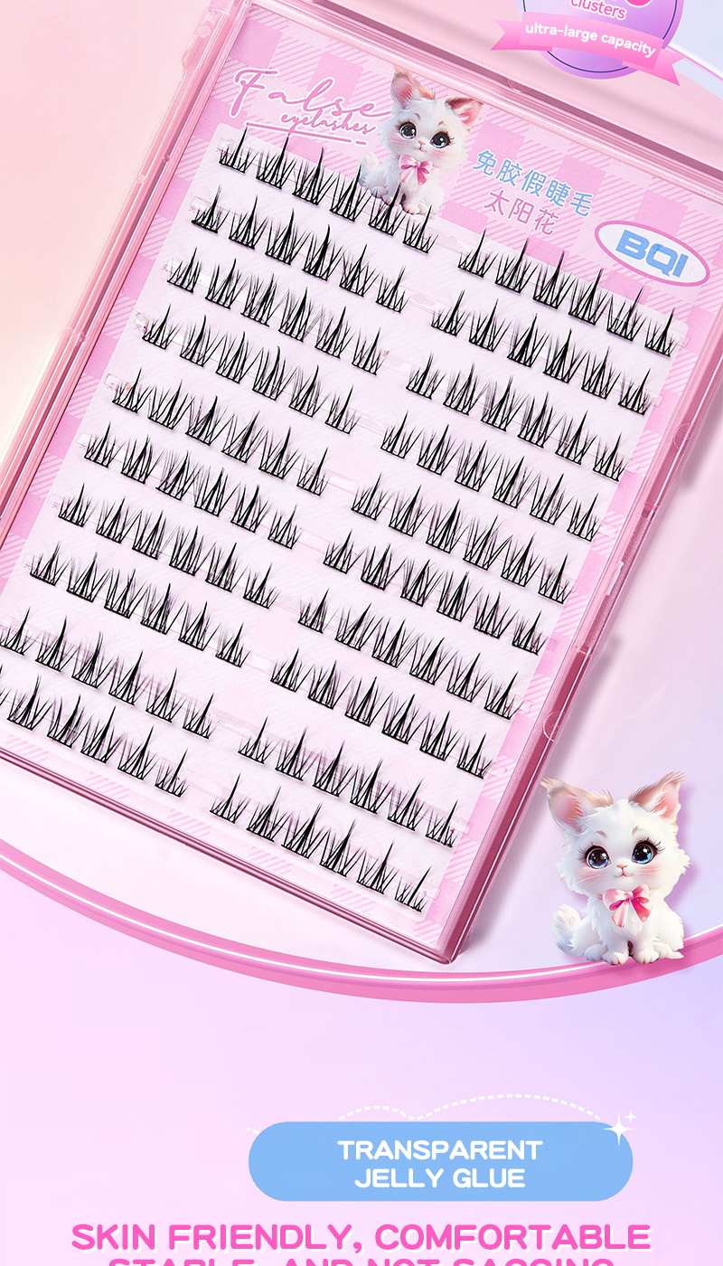 No Adhesive 3D Sunflower Eyelashes 10-Pack, Easy Application | Shopee ...