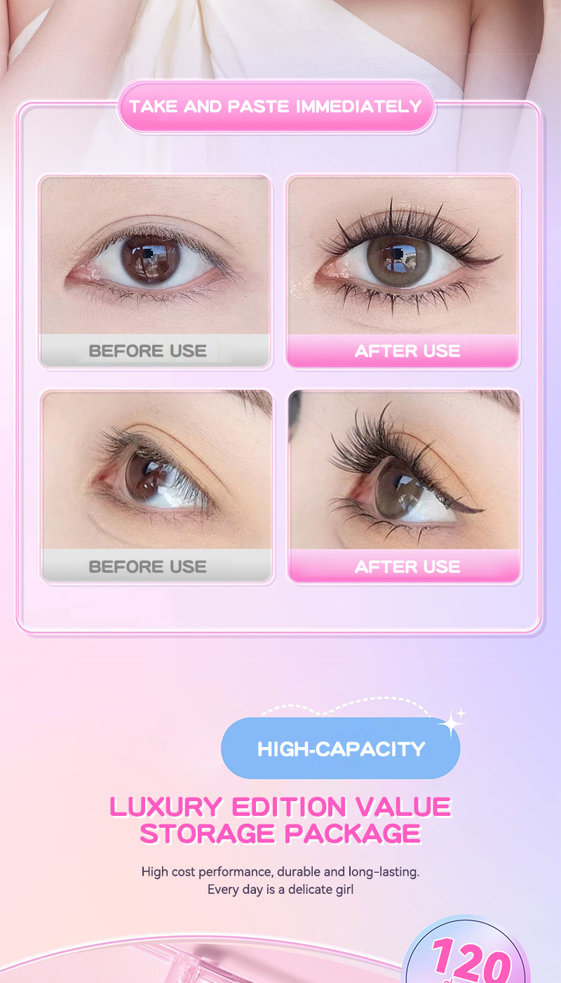 No Adhesive 3D Sunflower Eyelashes 10-Pack, Easy Application | Shopee ...