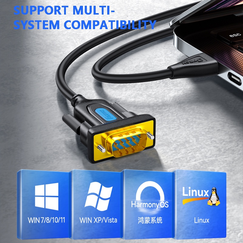 DTECH USB To RS232 Serial Port Cable 9-Pin Industrial Grade COM ...