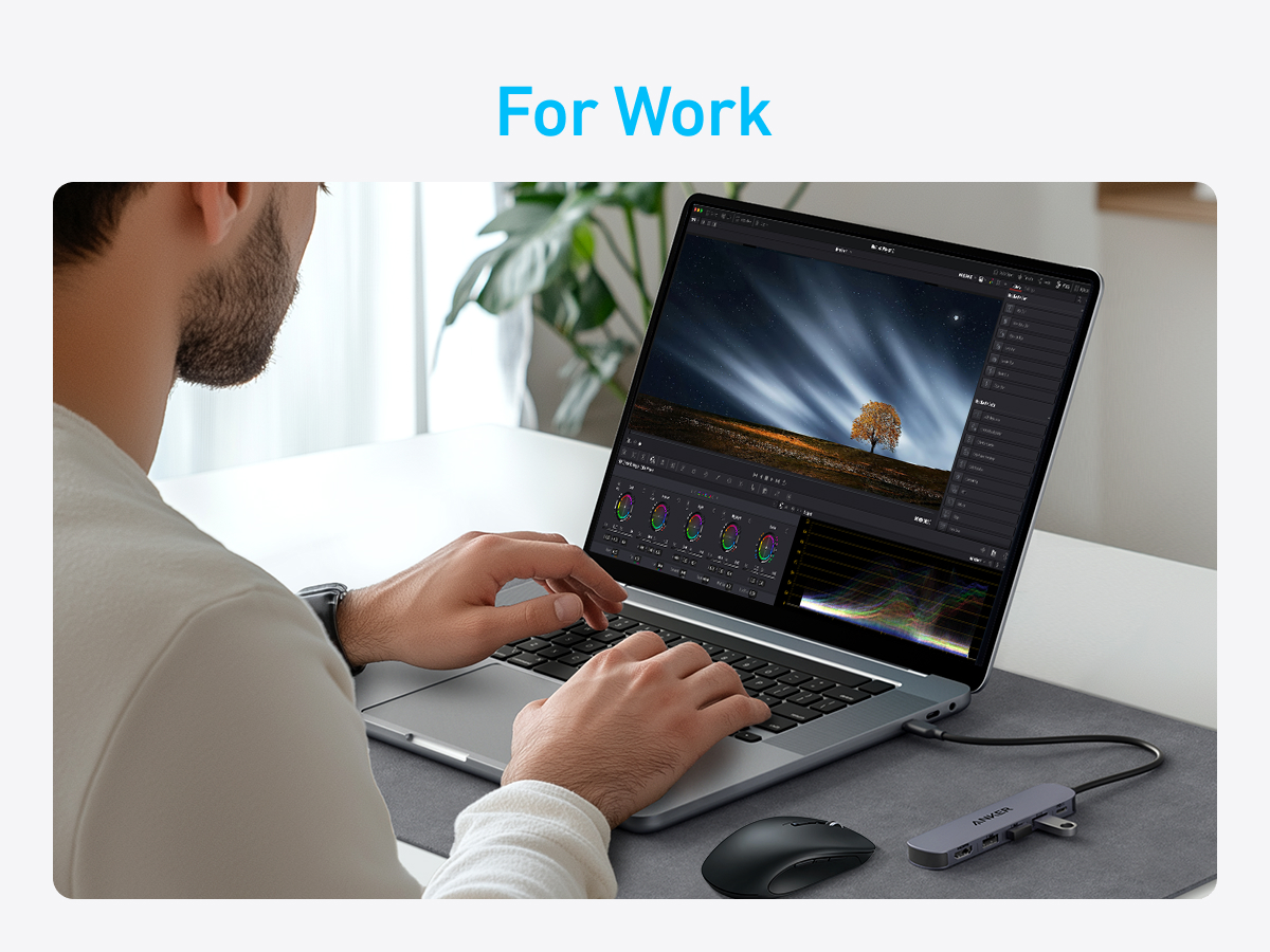 [New]Anker USB C Hub, 5-in-1 USB Hub for Laptops, 4K HDMI Multiport ...