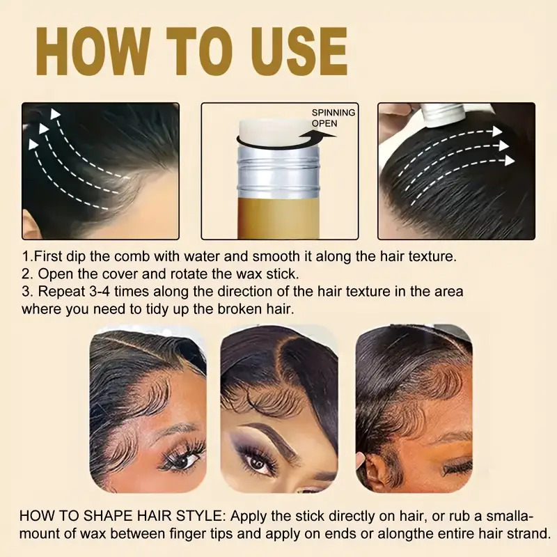 75g styling wax stick, hair wax gel for performances, styling, and ...