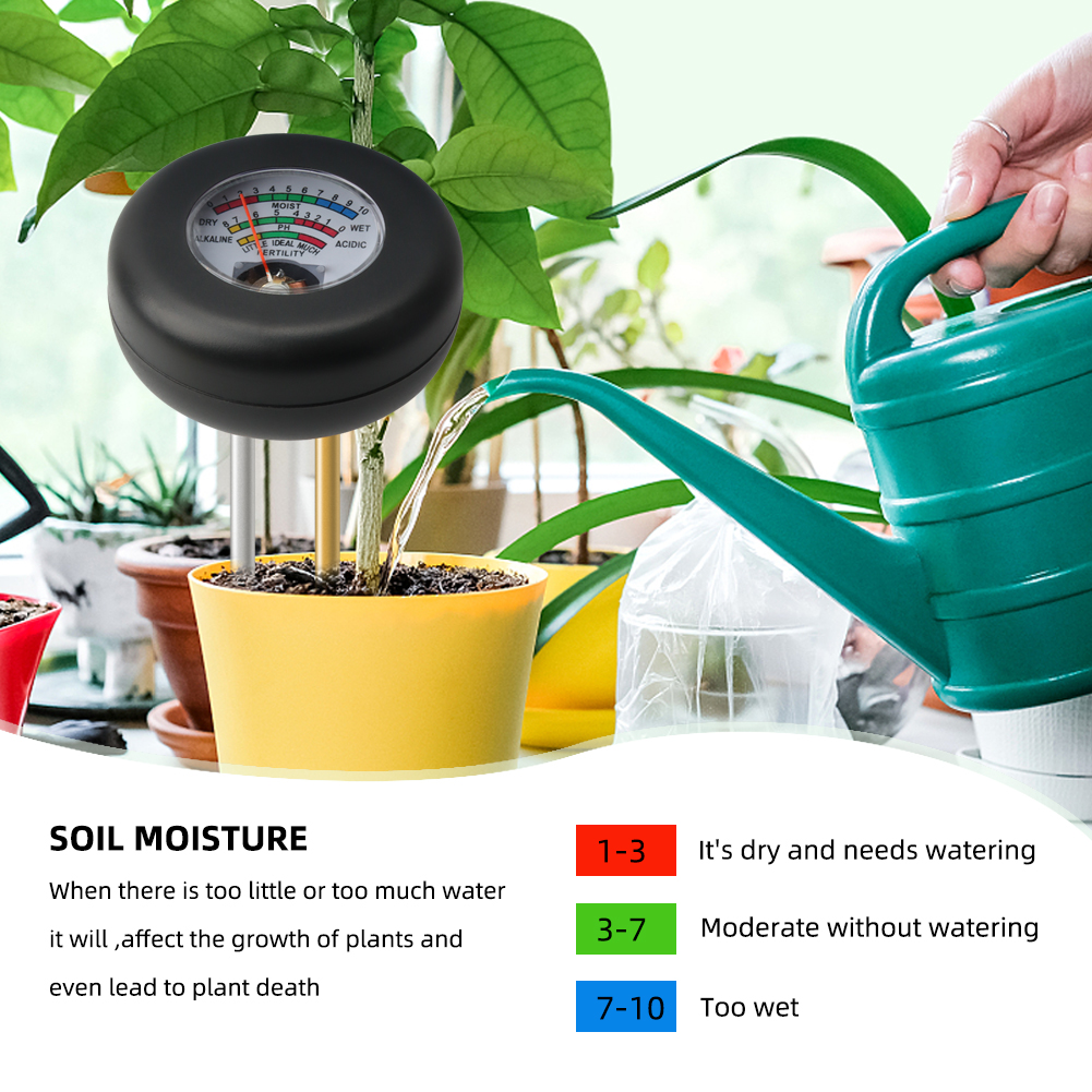 YAGO 3-in-1 Soil Tester, Soil Moisture Meter, PH Tester & Fertility ...
