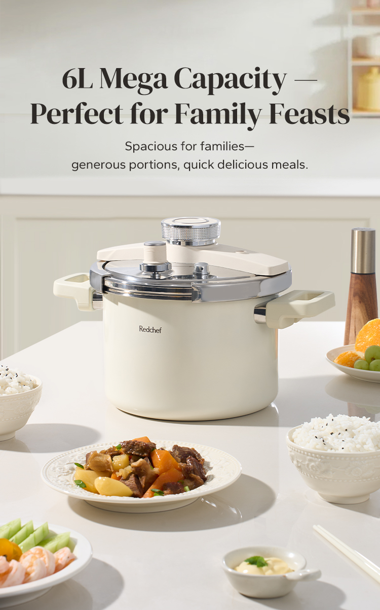 Redchef 6L Thick Explosion Proof 304 Stainless Steel Pressure Cooker No ...