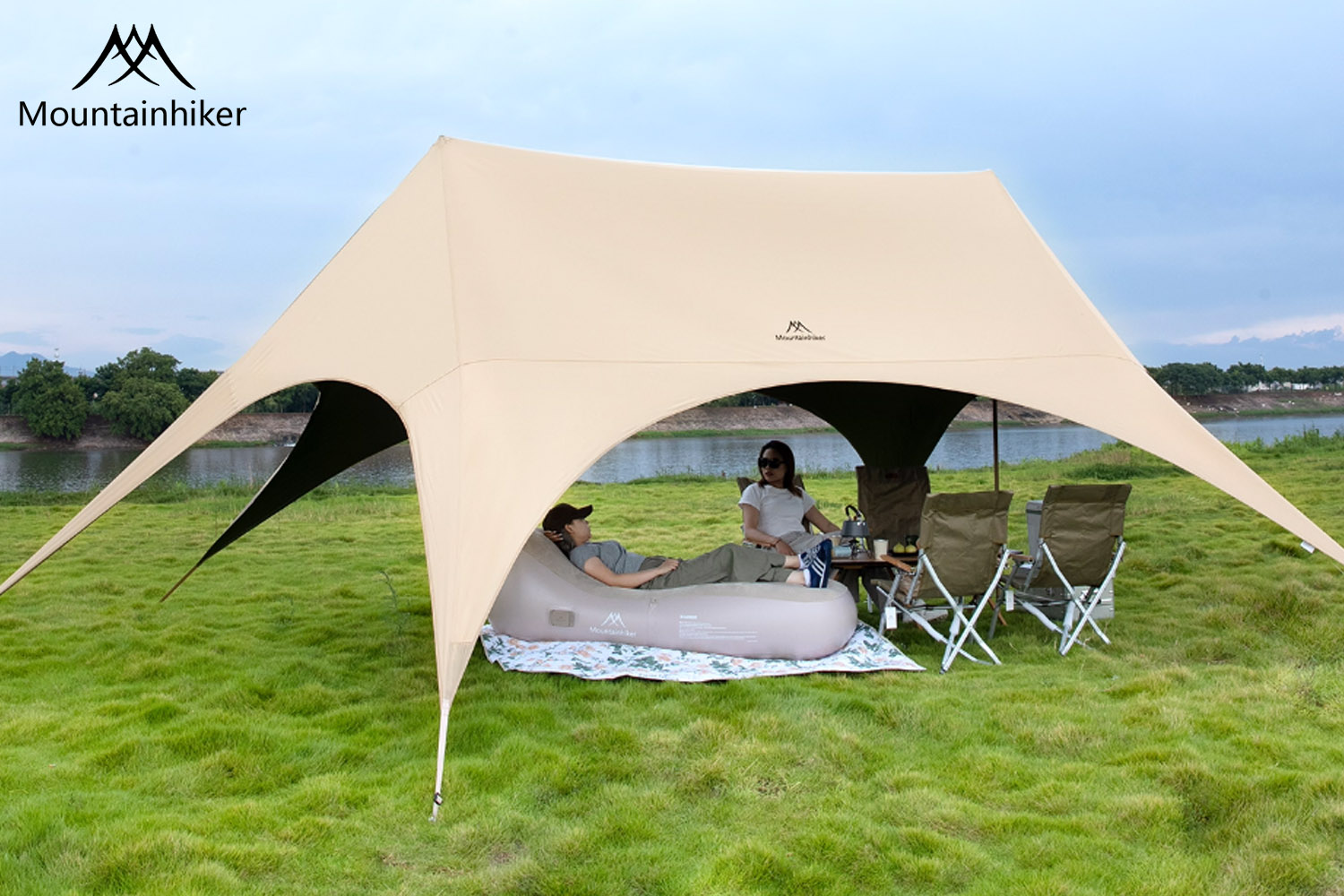 Mountainhiker Outdoor Large Tarpaulin Tent Cover, 4-25 Person, Vinyl ...