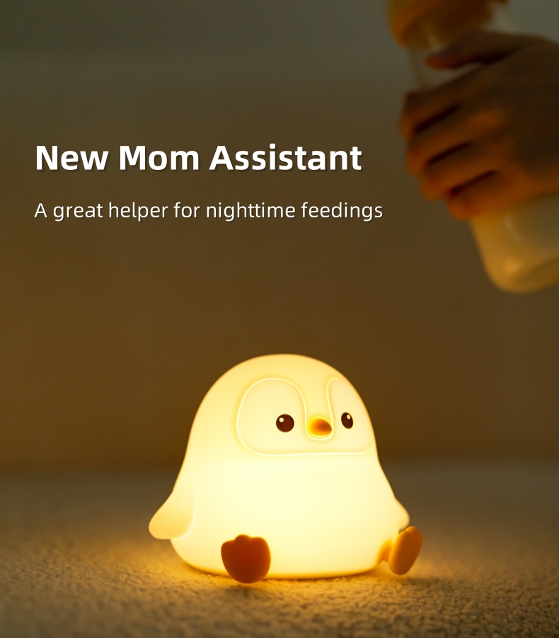 Thunlit Penguin Night Light LED Dimmable Baby Feeding Light Cute ...