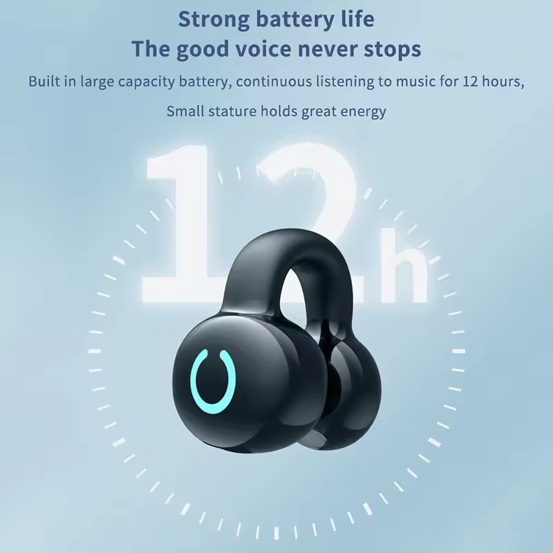 YX-09 Single Ear Bone Conduction Wireless Bluetooth Headset Noise Cancelling HD Call Audio for ...