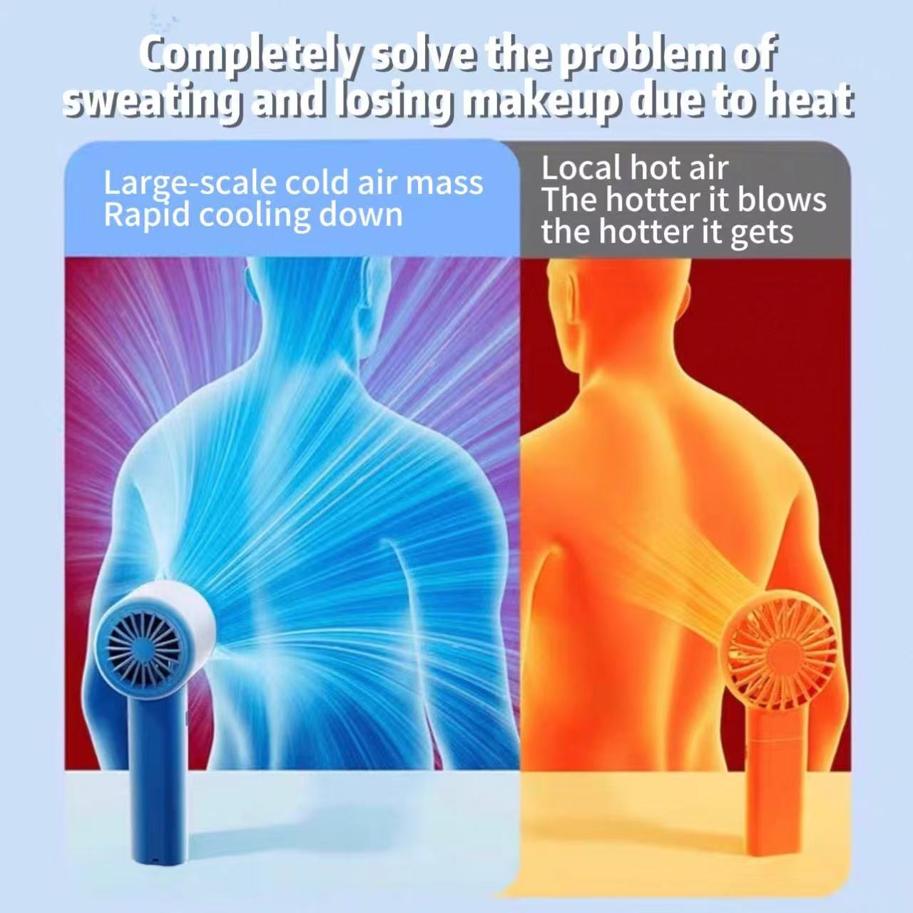 TQTQ Portable Mini Fan N68 USB Rechargeable Foldable Handheld Desktop ...