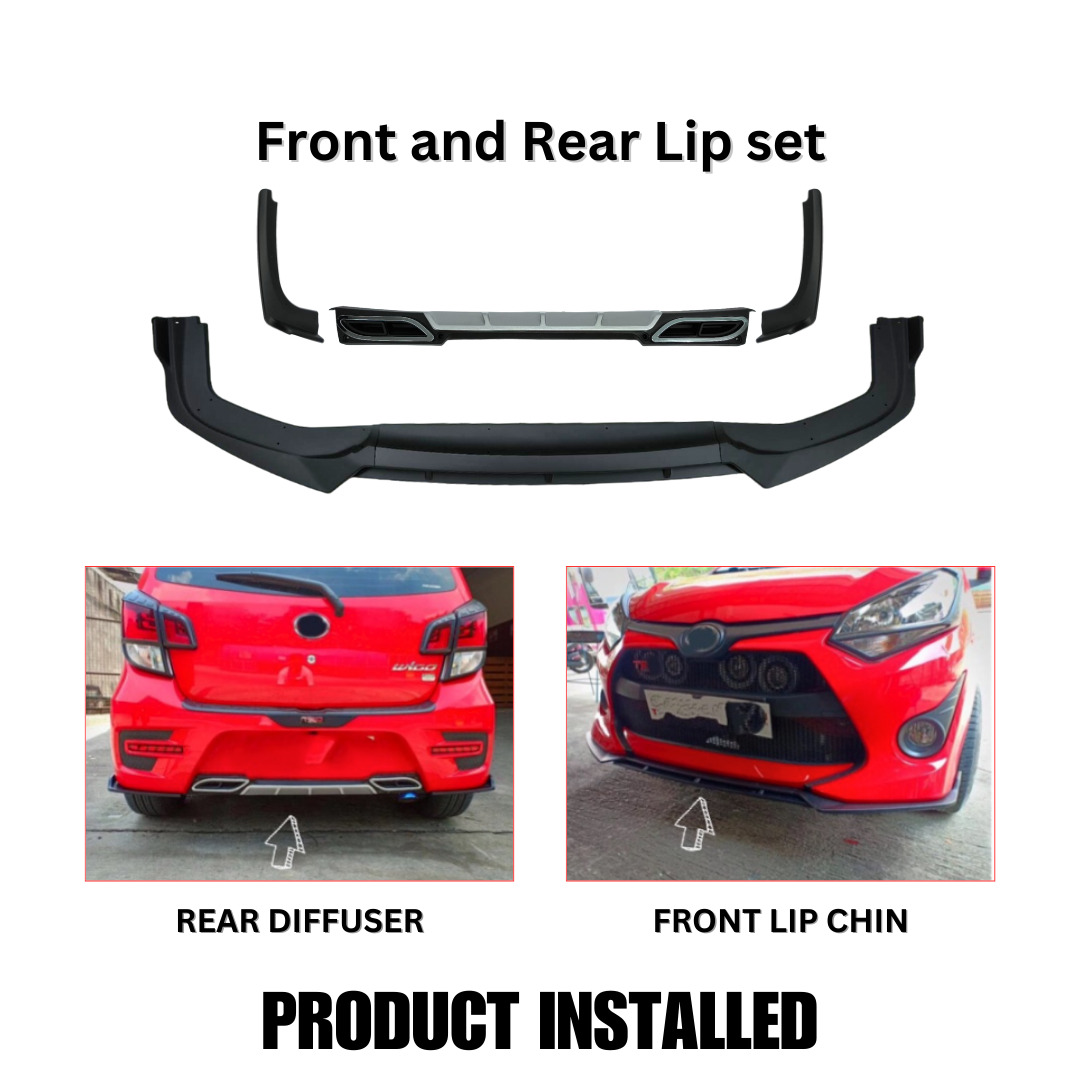 Front and Rear Lip Chin Diffuser Toyota Wigo Car Protection Car ...
