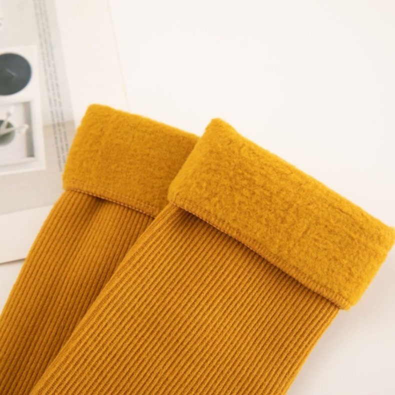 3 Pairs Women's Thermal Socks - Winter Earth Tone Striped Mid-Calf ...