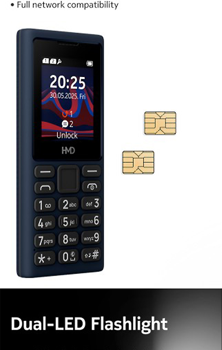 New HMD 101 4G Basic Keypad Phone With Cloud Apps Dual LED Torch MP3 ...