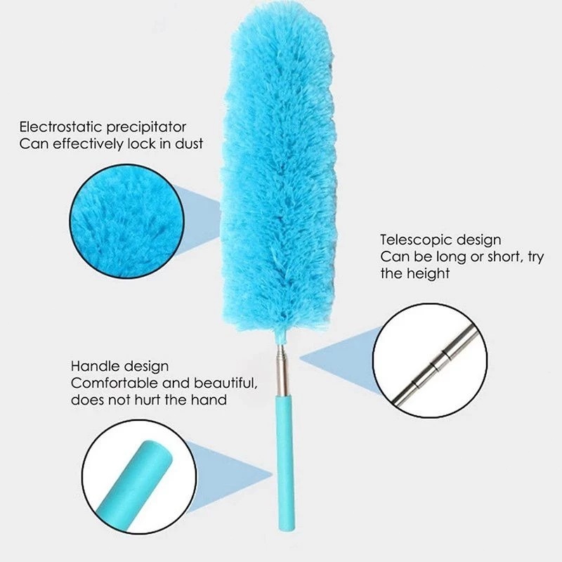 Geometric Home 280cm Adjustable Telescopic Duster Feather Duster Long Pole Fiber Duster Dust ...