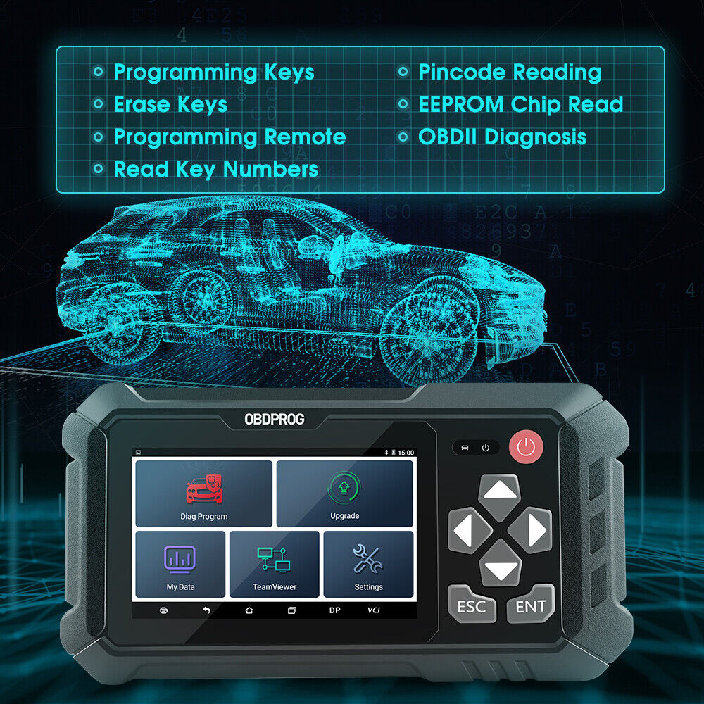 OBDPROG M501 Automotive IMMO Key Programming Scanner OBD2 Diagnostic ...