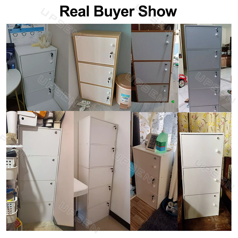 3/4/5 Layer Storage Cabinet With Lock Lockable Wood Cabinet Drawer ...