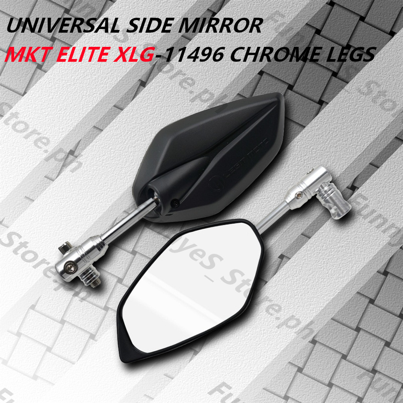 Universal Motorcycle Side Mirror Pair - 10mm Thread Adjustable 360 ...