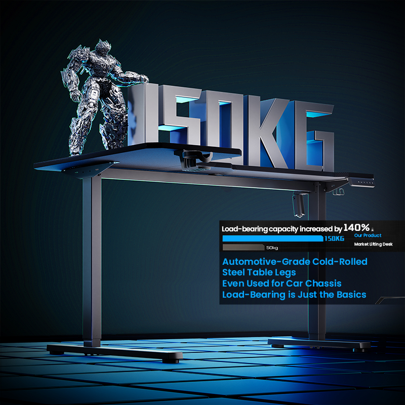 【L-Shaped Corner Desk】YISONG Electric L-Shaped Table Gaming Table ...