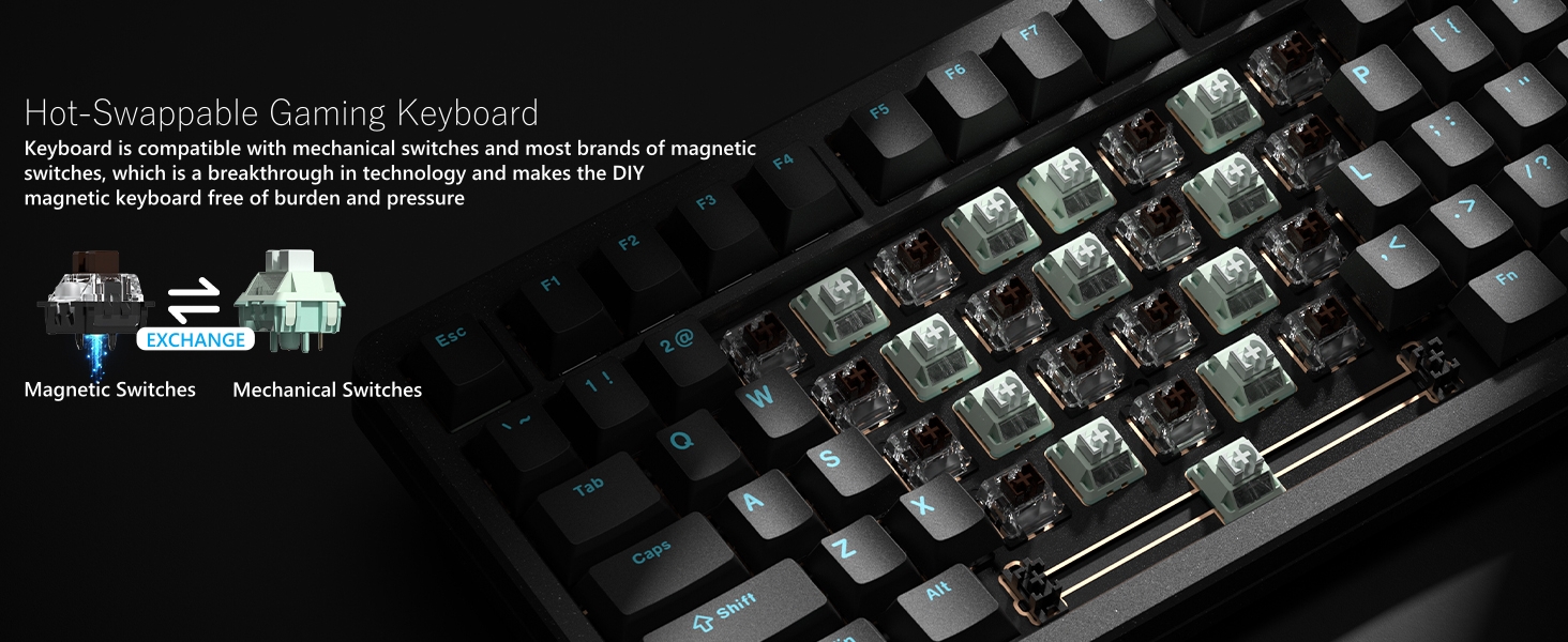 Womier SK75 TMR 75% Wireless Magnetic Keyboard Rapid Trigger Tri-Mode ...