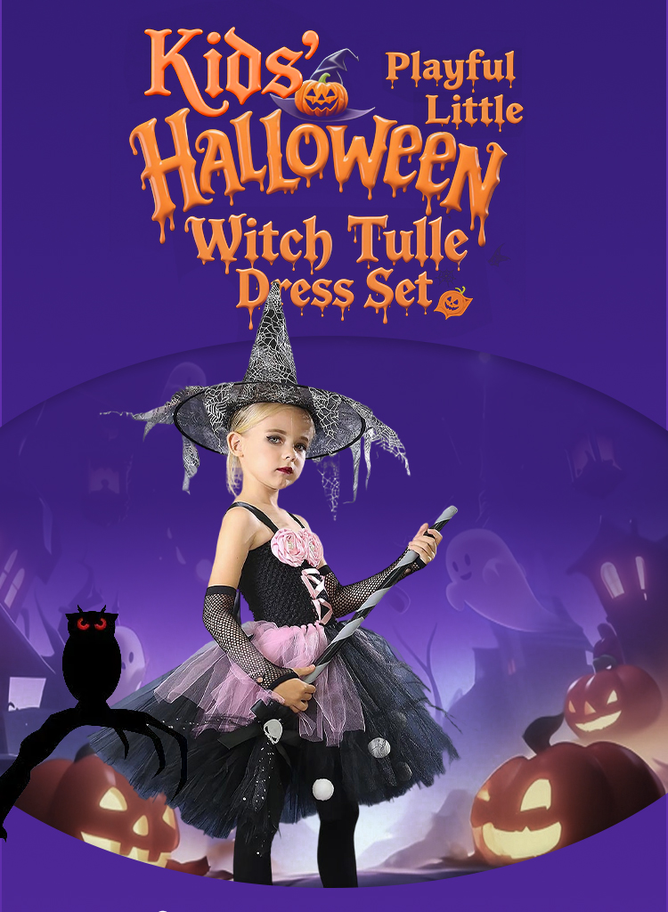 Oscarbaby Halloween Cosplay Costumes For Girls 5 in1 Creepy Pinay Witch ...