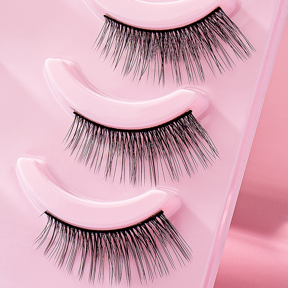 5 Pairs Natural Hand-Drawn False Lashes - K-Japanese Girl Group Style ...