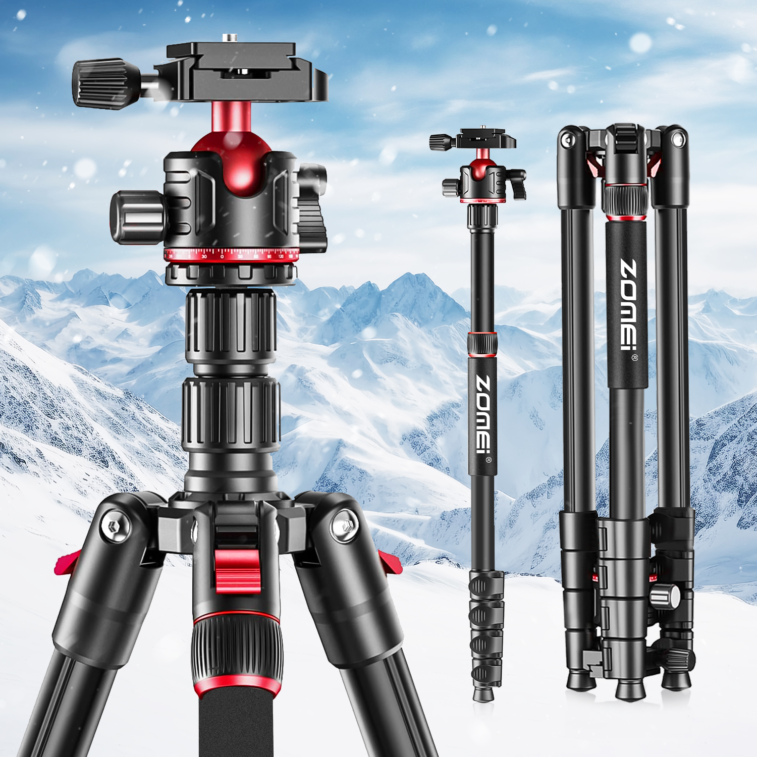 Zomei tripod Q188/Q200 190CM/200CM Camera tripod Aluminum Alloy Tripod ...