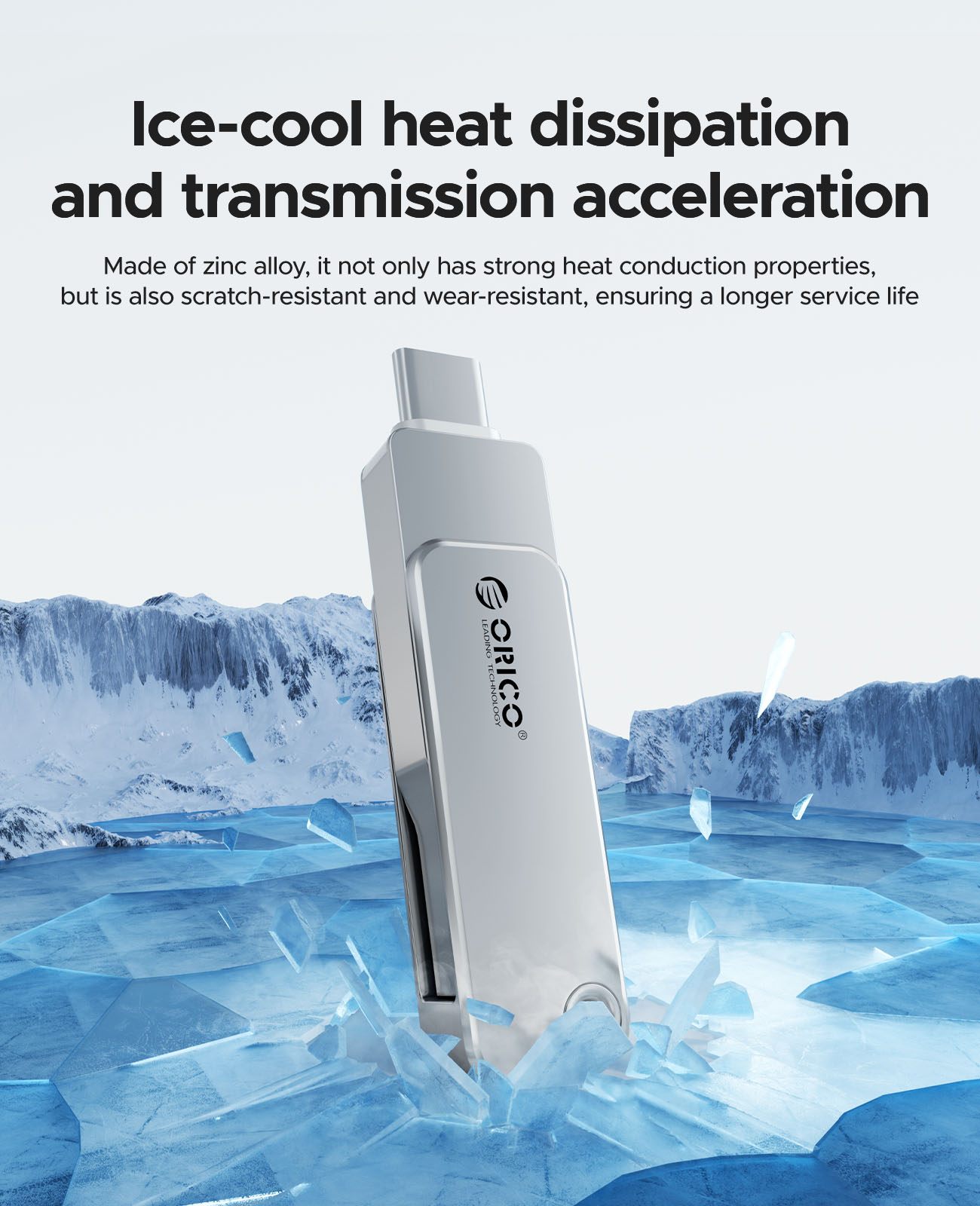 ORICO Dual-Head Type C 2in1 Flash Drive 64GB 128GB 256GB High Speed USB ...