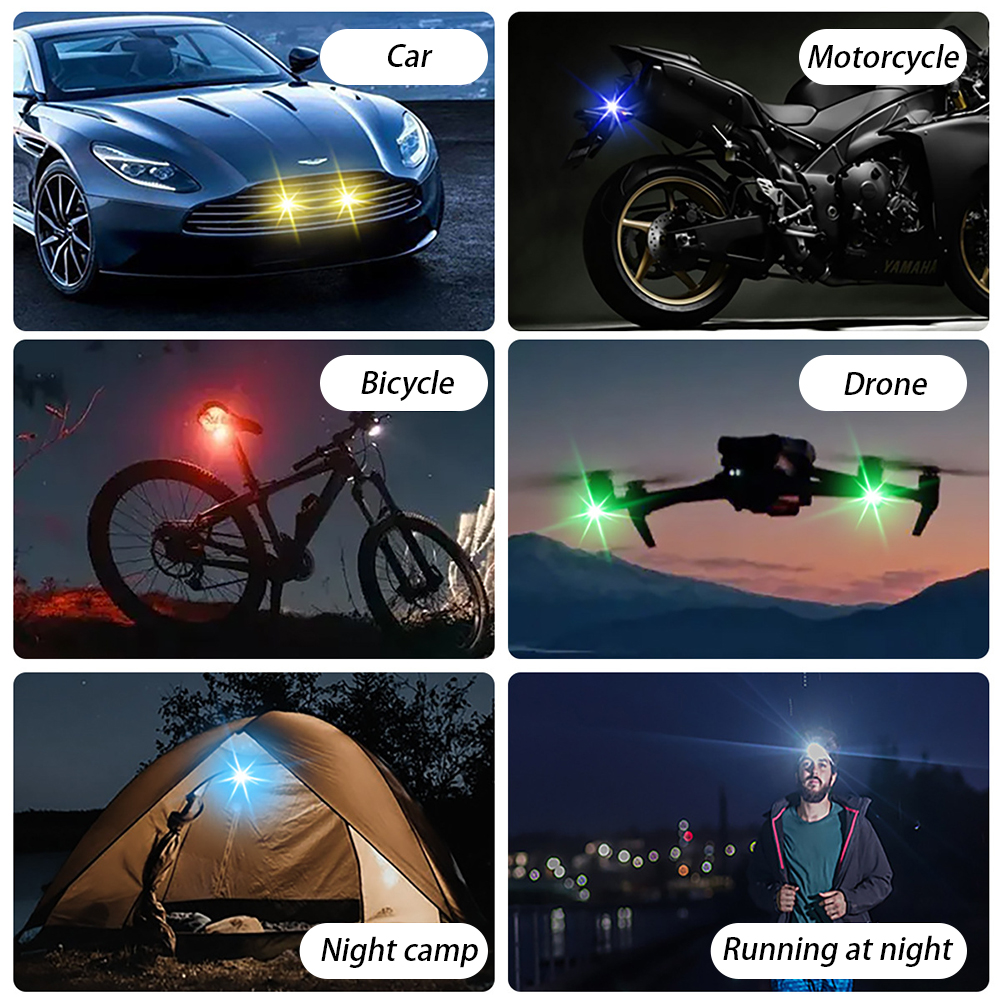 【DGF】 Universal Motorcycle RGB LED Strobe Lights With Controller Signal Light LED Flash Position ...