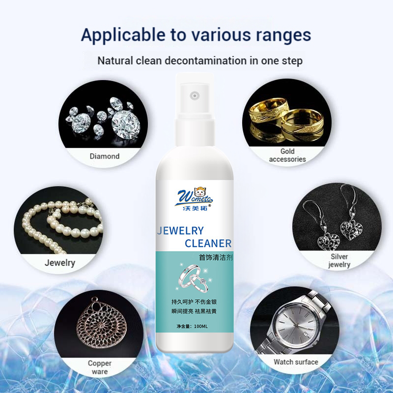 Gold Silver Cleaner 100ml Liquid Jewelry Cleaner Spray For Rings ...