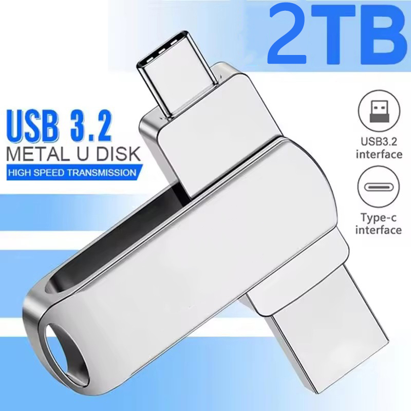 2TB Hot Sale TYPE-C Three-in-One Flash Memory Driver 32GB/64GB/128GB/256GB/512GB/1TB USB3.2 High ...
