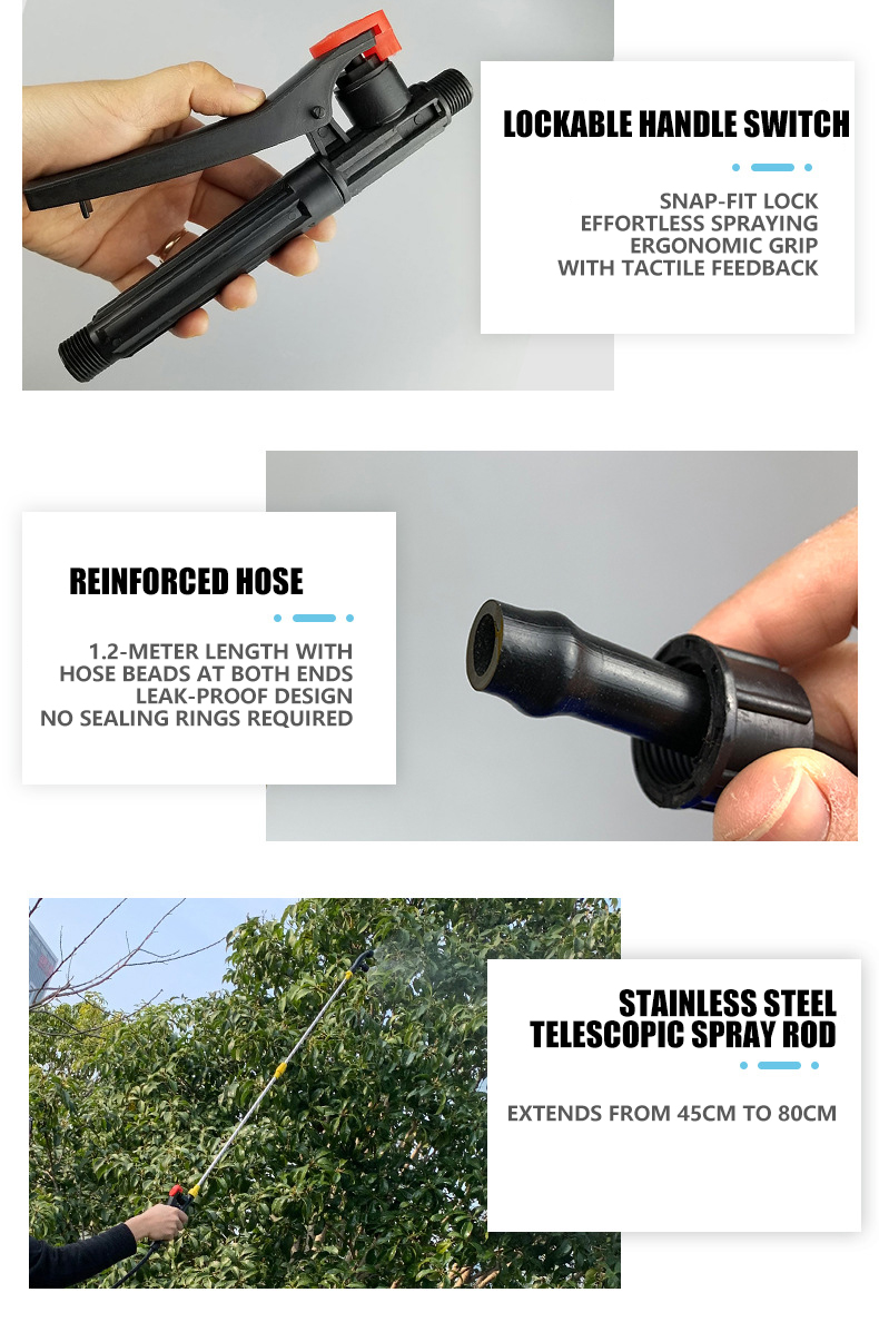 Backpack Manual Sprayer 16L/20L for Garden & Small Farm with Adjustable ...