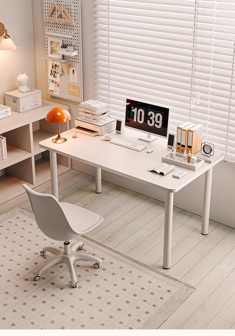 White Minimalism Office table Rental House Table Study Table Home ...