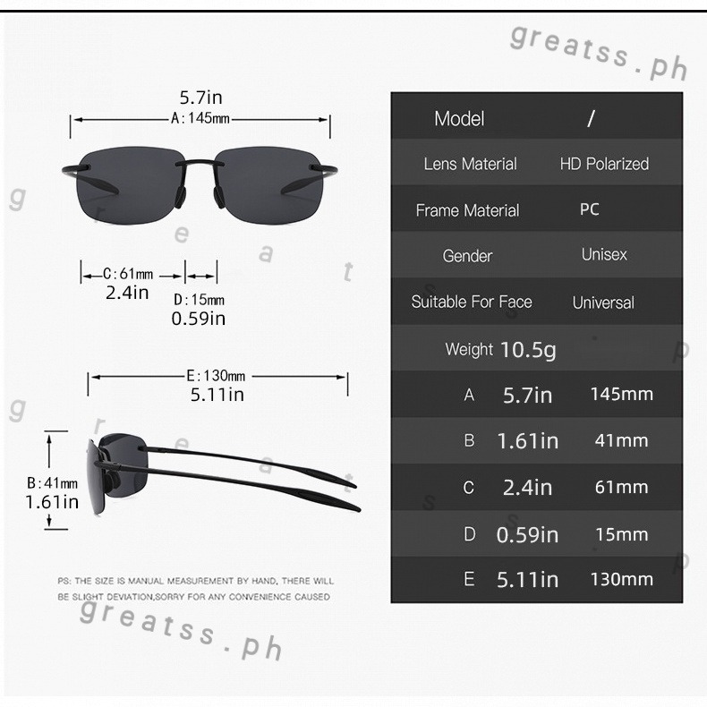 TR90 material TAC polarised sports cycling sunglasses rimless ...