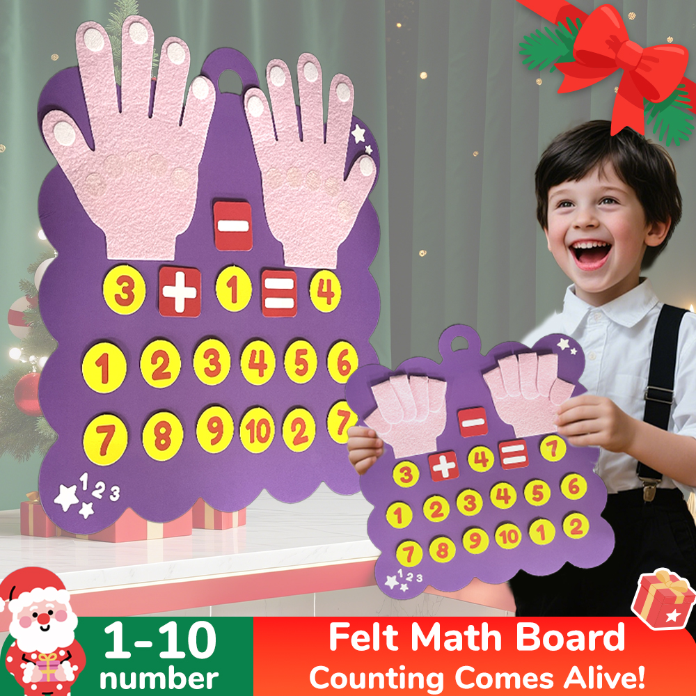 BEAR TALE Mathematics Enlightenment Felt Board 1-10 Digital Cognitive ...