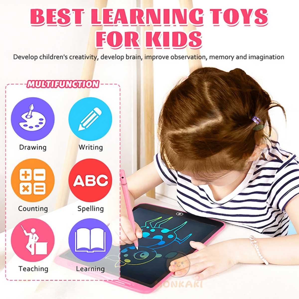 【Big Size】Ultra Thin LCD Writing Tablet For Kids Portable Smart Color ...