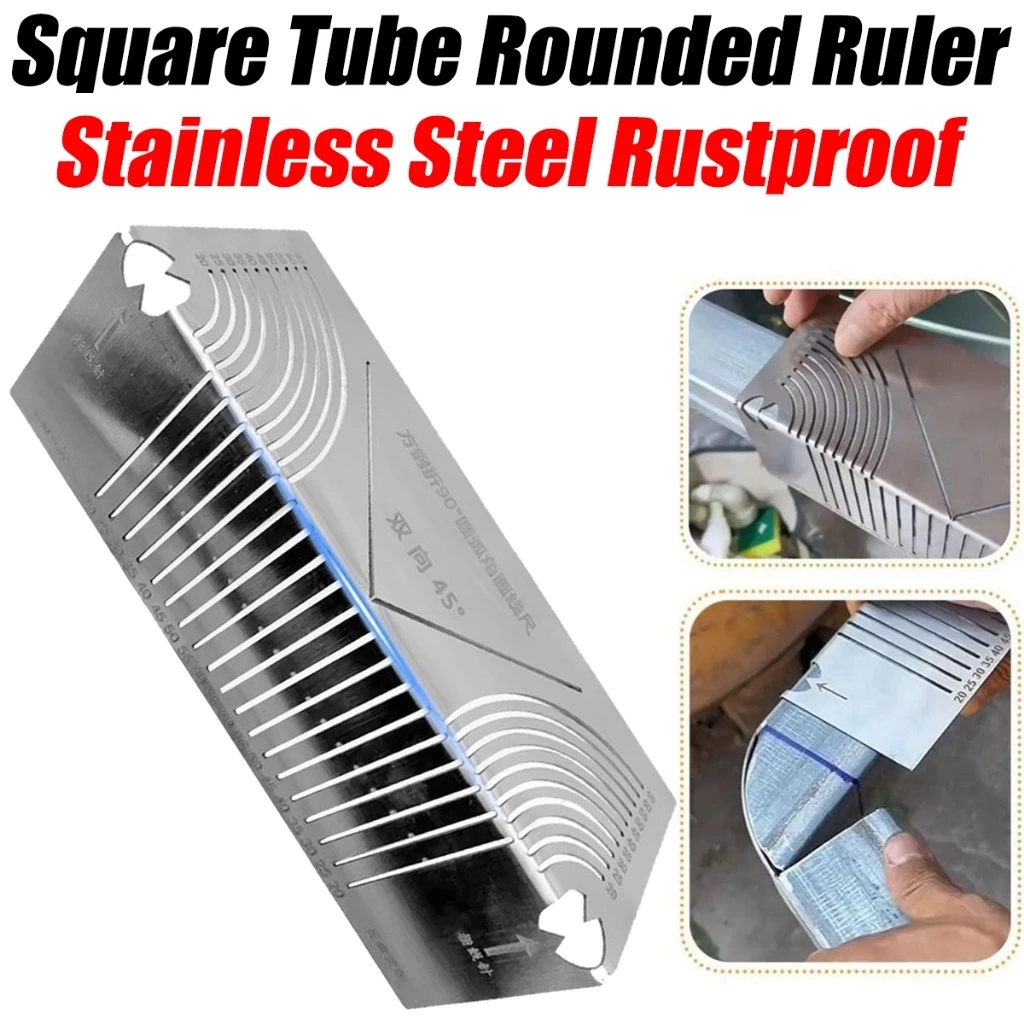 Multifunctional Metal Ruler 20-65mm, Precision Angle & Circle Drawing ...