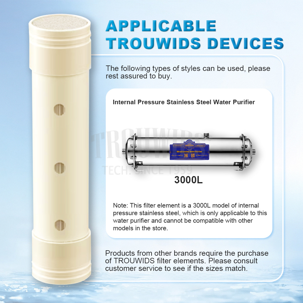 TROUWIDS Ultrafiltration Membrane UF Water Filter Purifier 0.01 Micron ...