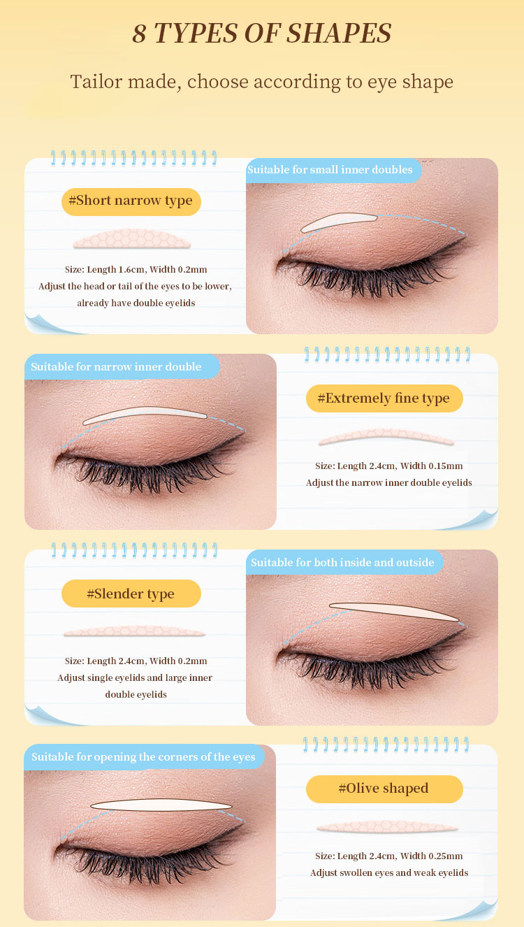 GECOMO Lace Eyelid Tape Invisible Long Lasting for Monolids and Natural ...