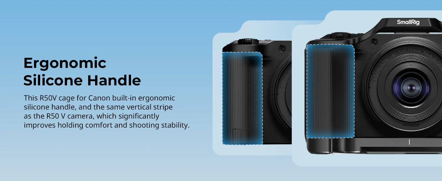 SmallRig Cage for Canon EOS R50 V with Silicone Handle & Arca-Swiss ...