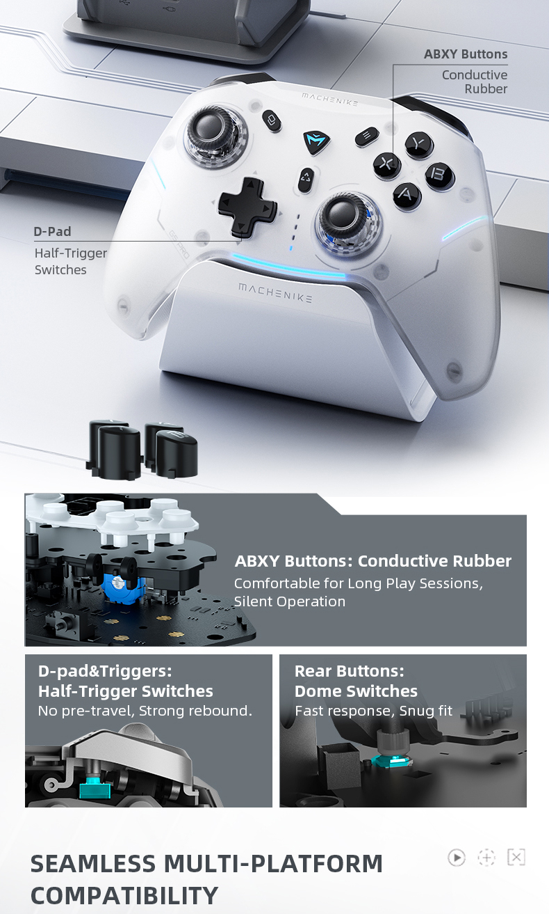 Machenike G5 Pro Series Wireless Gamepad Controller, Hall Linear ...