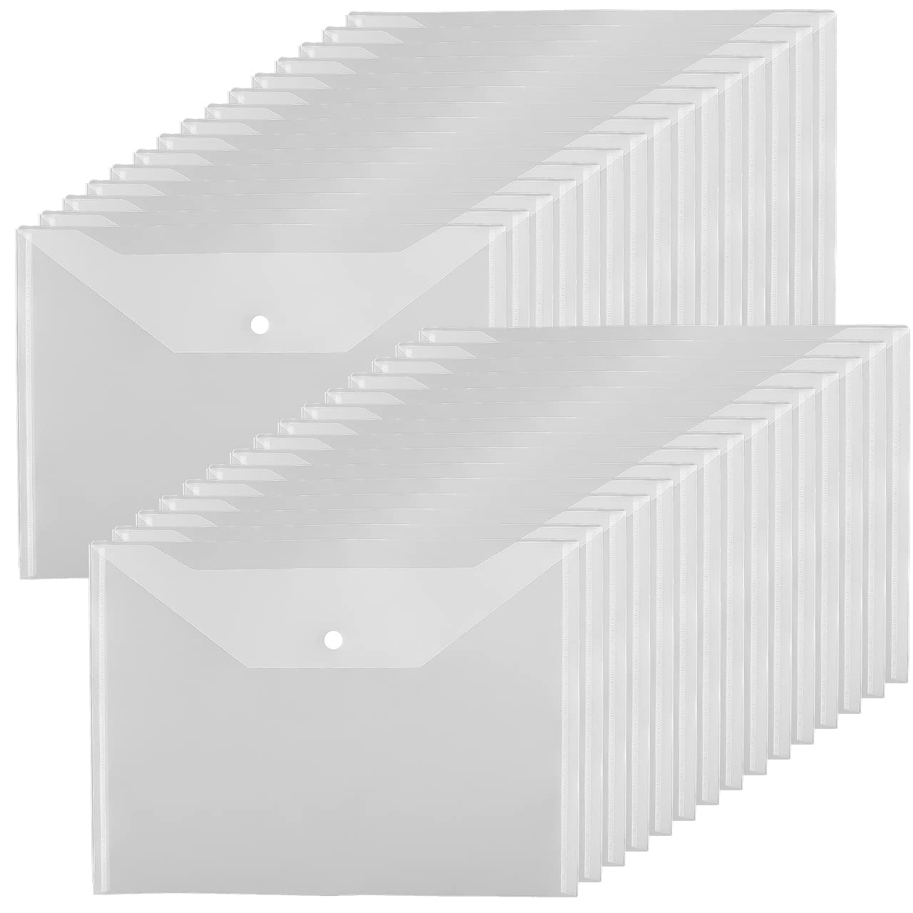 Plastic Envelopes, Clear Reusable Poly Envelope Waterproof File Folder ...