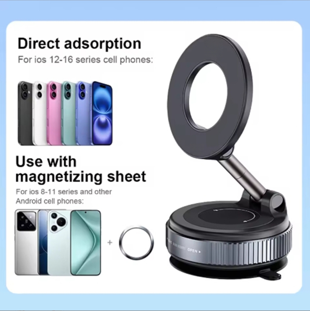 Nano suction magnetic phone holder, 360° hands-free device for cars ...