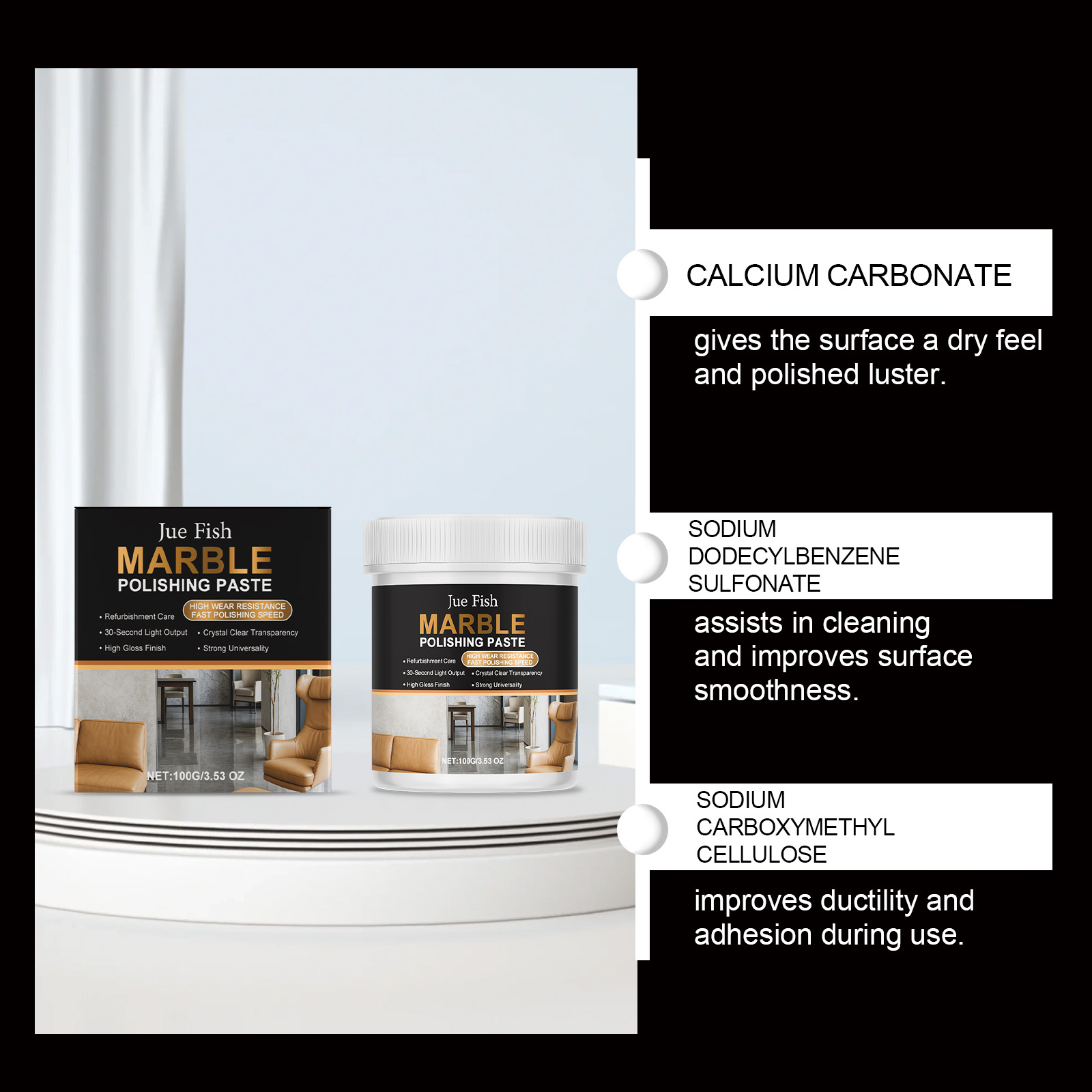 One Piece 100ML Jue Fish Marble Polishing Paste Kitchen Quartz ...