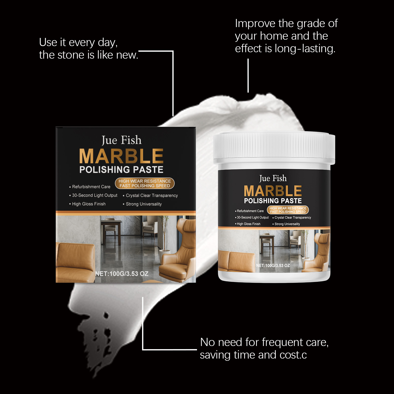 One Piece 100ML Jue Fish Marble Polishing Paste Kitchen Quartz ...