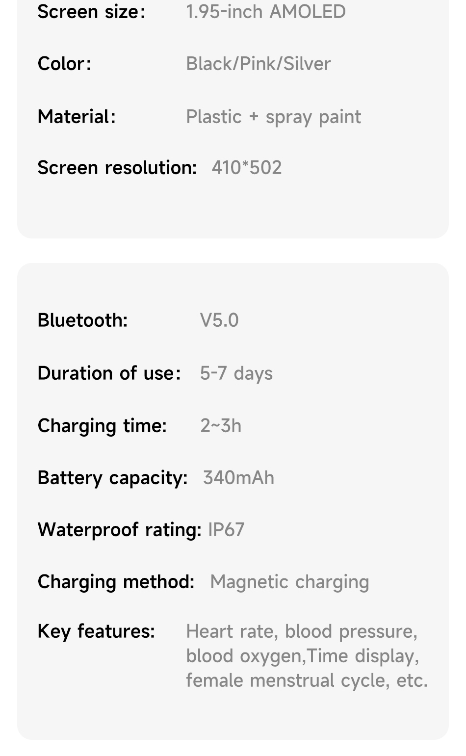 Awei H60 Smart watch 1.95" AMOLED Touch Screen Waterproof Fitness ...