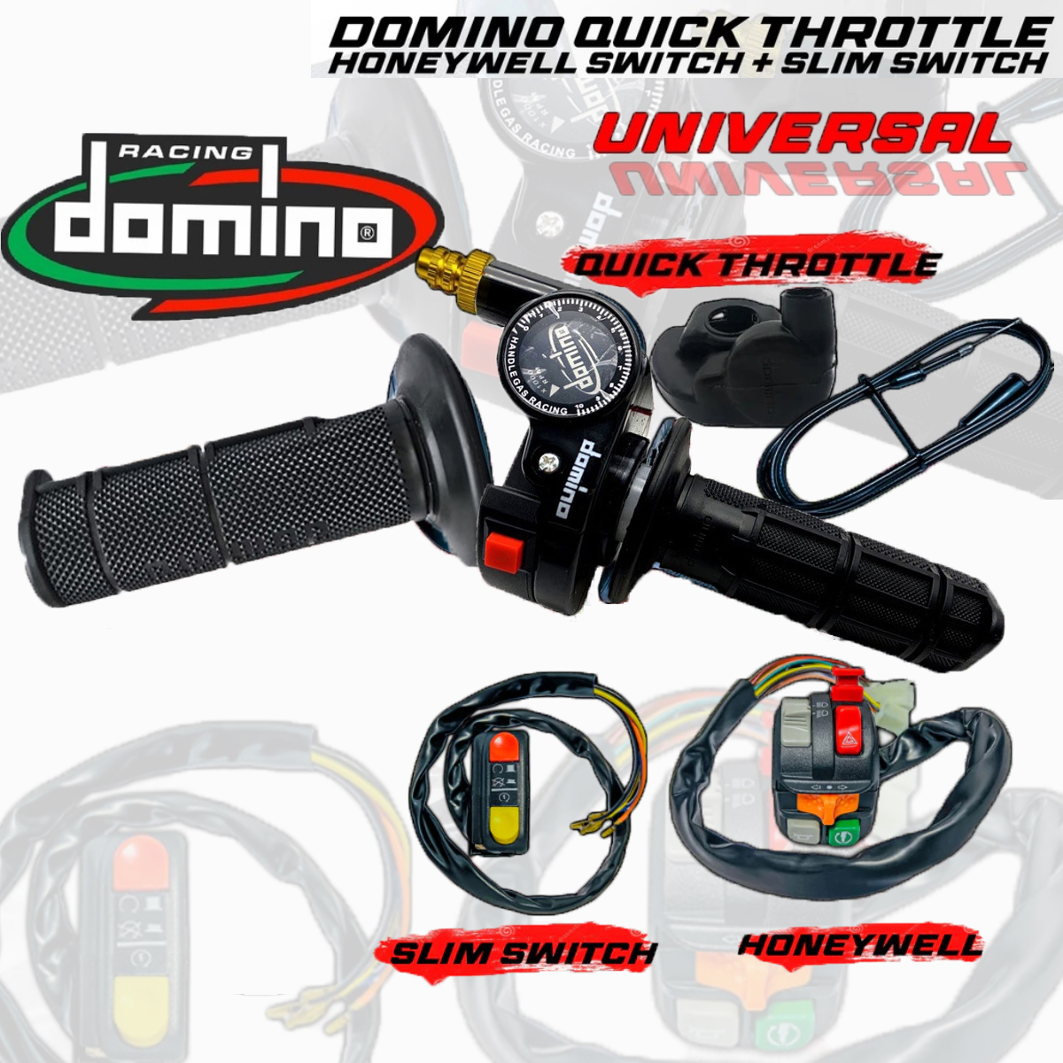 DOMINO QUICK THROTTLE + HONEYWELL SWITCH + SLIM SWITCH UNIVERSAL ...