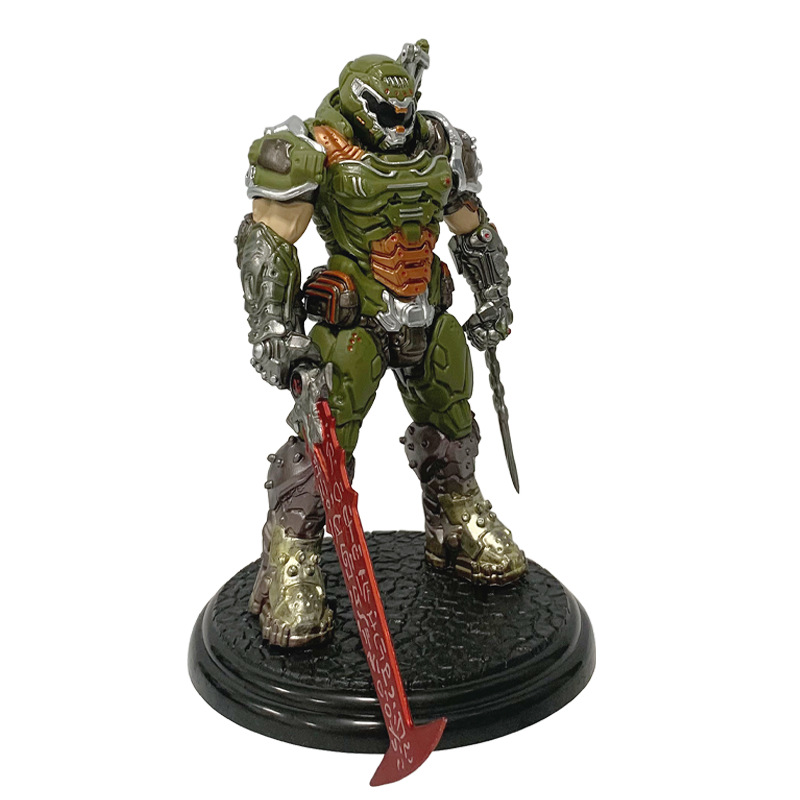 21.5cm Doom Eternal Anime Game Figure Doom Slayer Action Figure Room ...