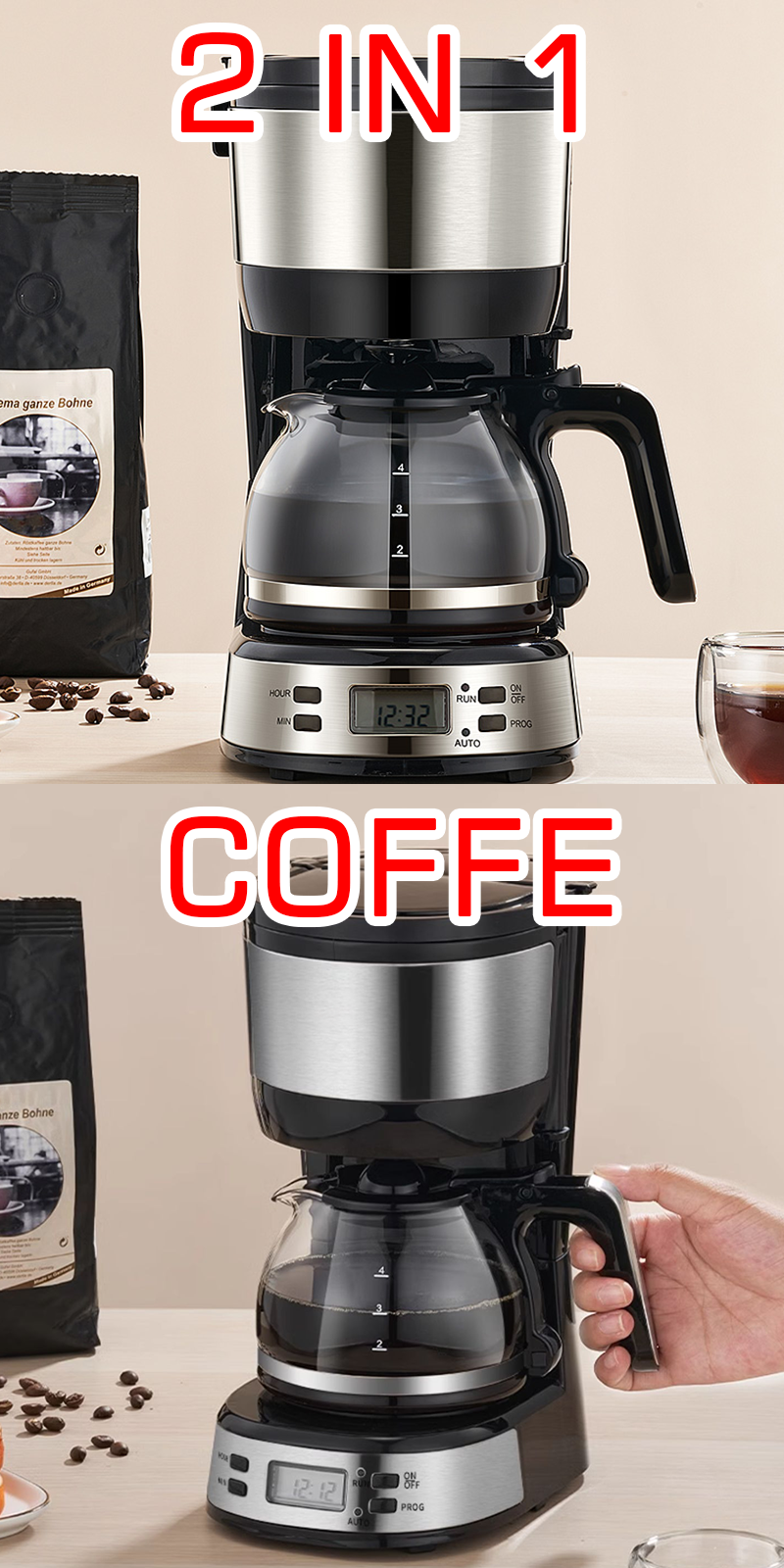 LAHOME 600ml Electric Drip Coffee Maker Machine Americano Tea Makers ...