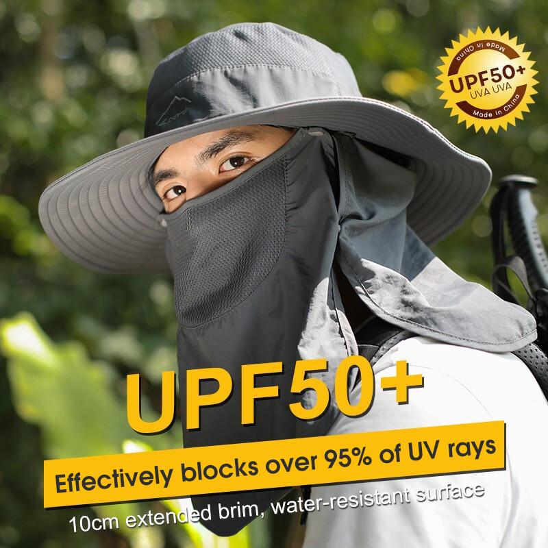 SOLOEVER Sun Hat Summer 3-in-1 Sun Protection Mask Cycling Fishing Hat ...