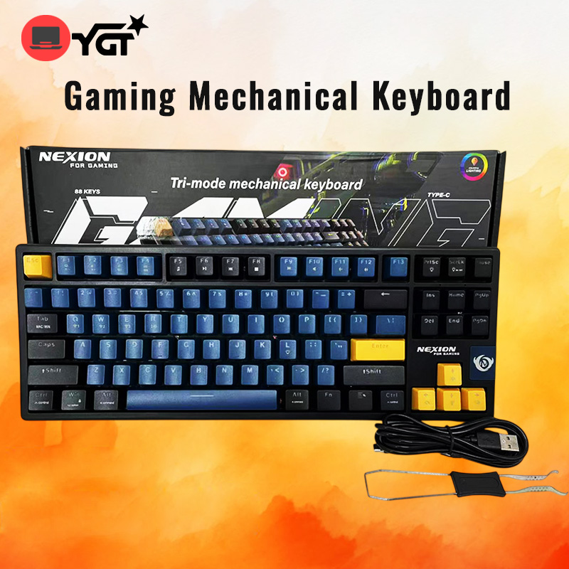 Nexion 88Key Wired Type-C Mechanical Keyboard Bluetooth Tri-Mode RGB ...