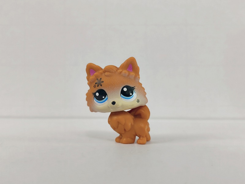 LPS Figure Brown Pomeranian Dog Blue Eyes G7 #77 Littlest Pet Shop toy ...