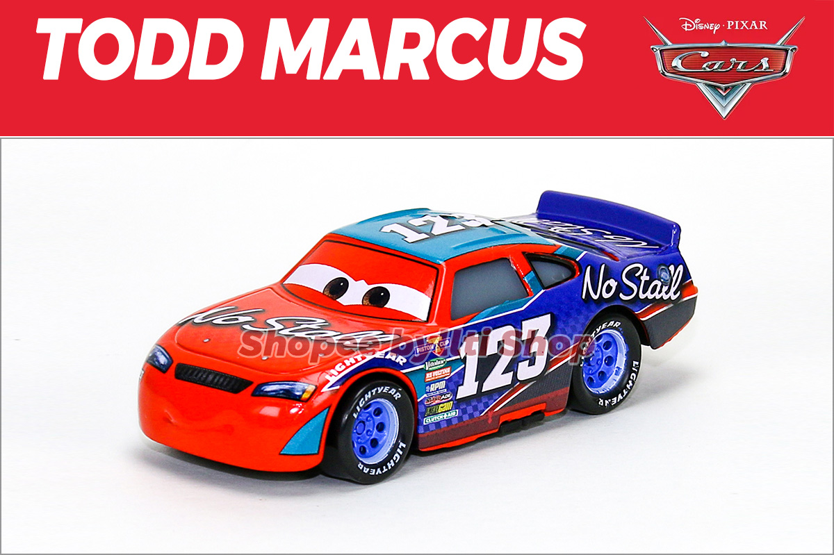 Mattel Disney Pixar Cars 3 No.123 Todd Marcus 1:55 Diecast Car McQueen ...