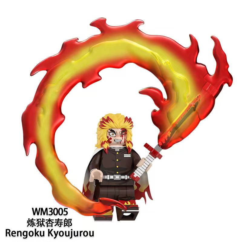 Demon Slayer Block Toys Figure Anime Tanjirou Nezuko Inosuke Kokushibo ...